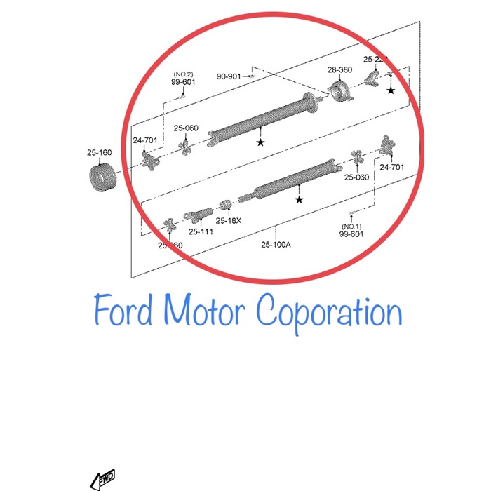 Jual Kopel belakang proppeler shaft gardan Ford Ranger T6 2200cc BT50 ...