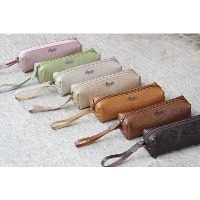Jual Dompet Pensil / bolpoin / alat tulis. bahan asli kulit. KOTAK ...