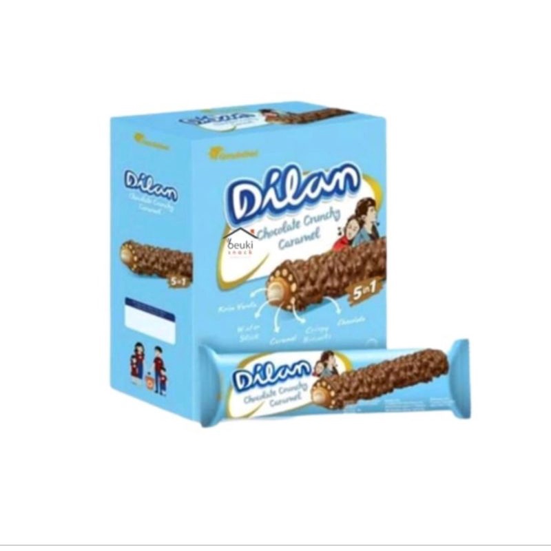 Jual Dilan Wafer roll Garuda Food Wafer Chocolate Crunchy Caramel ...