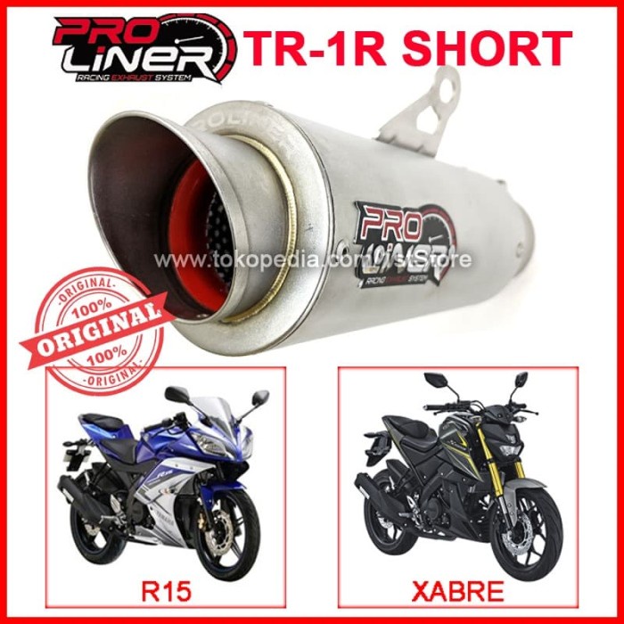 Jual PREMIUM PROLINER TR1 SHORT R15 XABRE KNALPOT RACING 150CC ORIGINAL PRO LINER ORIGINAL ...