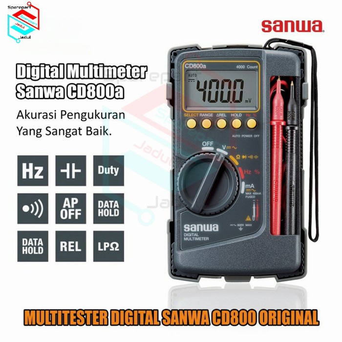 Jual Ready Multitester Digital Sanwa Cd800A Avometer Multimeter Cd800 ...