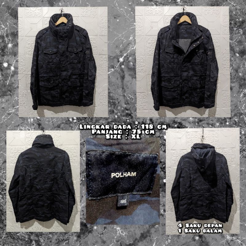 Jual Jaket Parka M65 Warna Camo Merk Polham Second Original. | Shopee ...