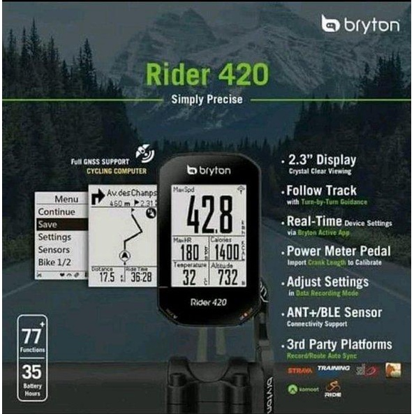Jual Speedometer Bryton Rider 420 bundling sensor Cadence plus Speed ...