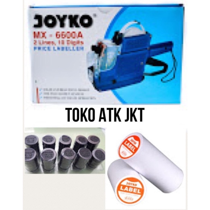 Jual Paket Alat Label Harga Joyko Mx 6600 A ( 2 Baris ) + Refill ...