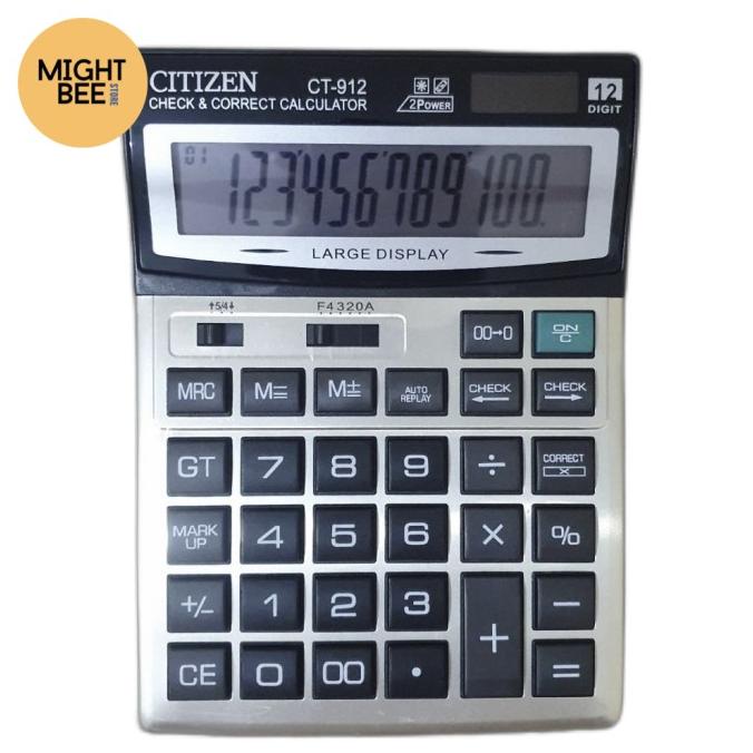 Jual Kalkulator Citizen CT 912 - Kalkulator Citizen Besar - 12 Digit ...