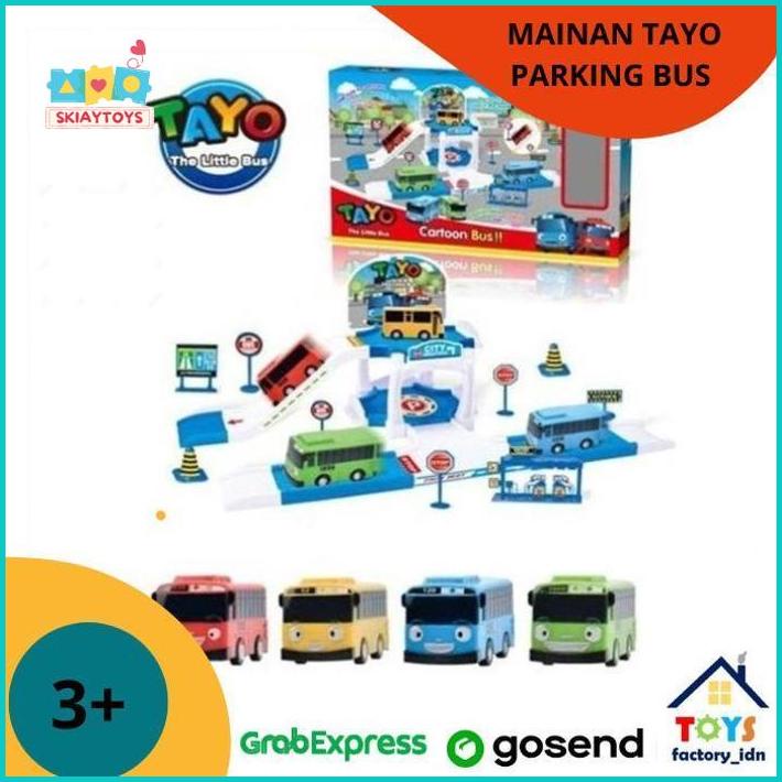 Jual Skiatoys Mainan Anak Mobil Bus Tayo Parking Lot TAYO Little Bus ...