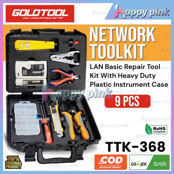 Jual [Original] Goldtool Tool Kit Lan Basic Repair / Lan Network ...