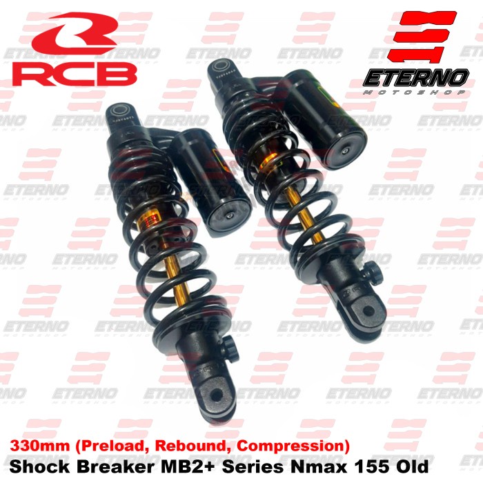 Jual [Baru] Shockbreaker Rcb Nmax Old Rb Mb2 330Mm G-Bk Black Gold Bisa Gojek | Shopee Indonesia