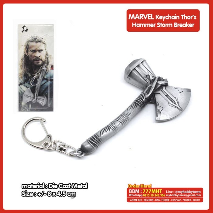 Jual Gantungan Kunci Marvel : Palu Thor Stormbreaker | Shopee Indonesia