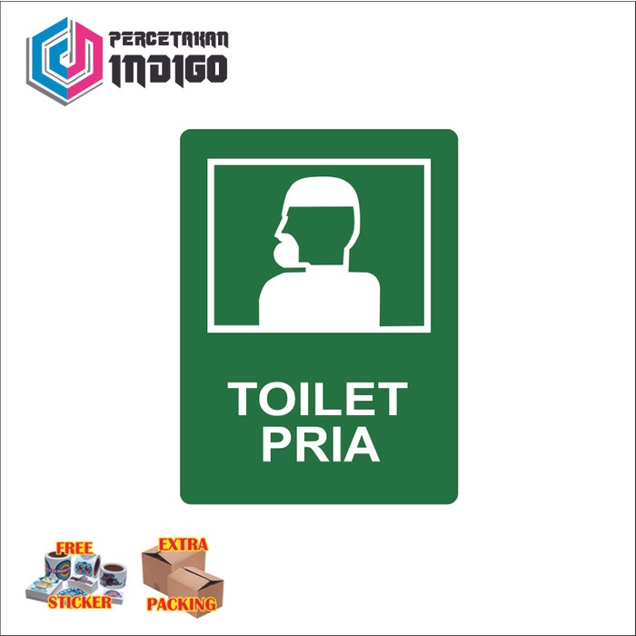 Jual Promo plat alumunium rambu toilet pria type v Elegan | Shopee ...