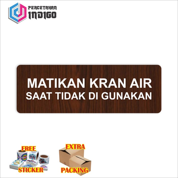 Jual Promo sign board papan signage kotak matikan kran air Elegan ...