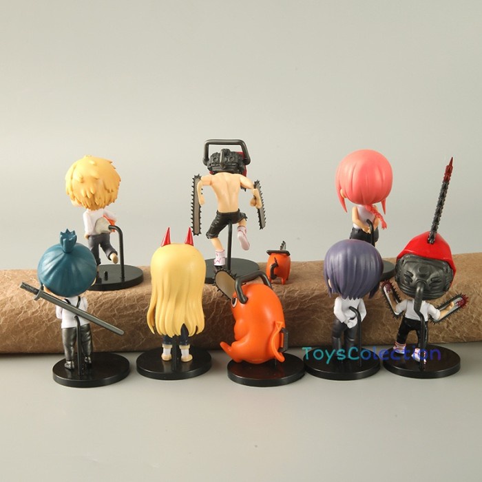 Jual Action Figure Chainsaw Man Denji Power Pochita Set Topper Cake ...