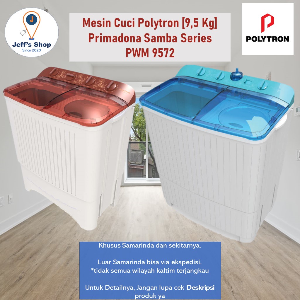 Jual Mesin Cuci Polytron 2 Tabung [9,5 Kg] [Primadona Samba] PWM 9572 ...