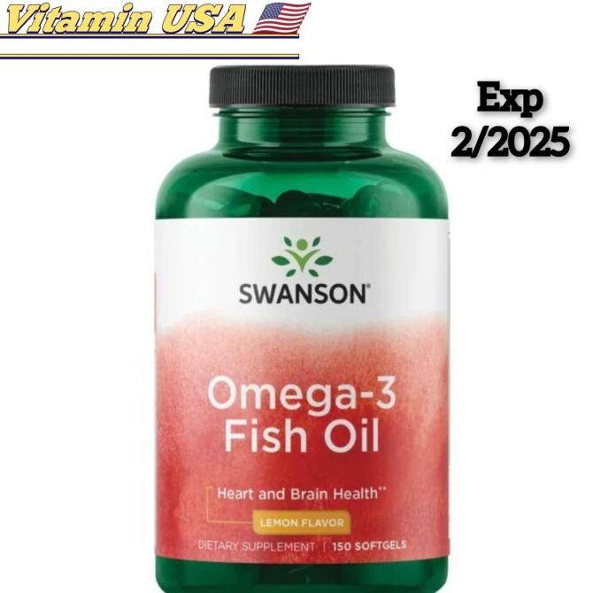 Jual Swanson Omega-3 Fish Oil Lemon 150 Softgels Best | Shopee Indonesia