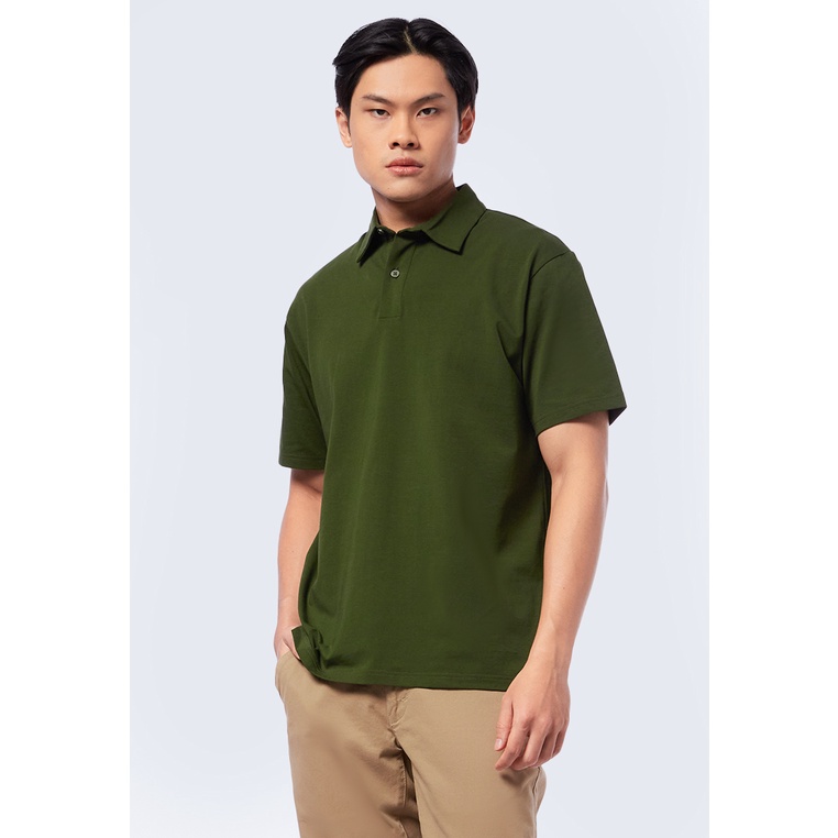 Jual Executive Regular Fit Short Sleeve Polo Shirt Dark Green | Shopee ...