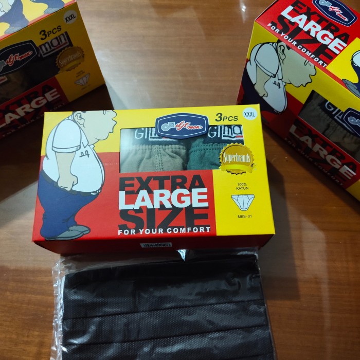 Jual CELANA DALAM GT MAN JUMBO MBS 01 + MASKER 1 PCS / CD GT MAN MBS 3 ...