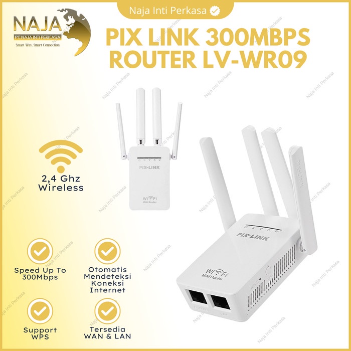 Jual PIX-LINK Repeater 300M Wireless Wifi Range Extender Router AP LV-WR09 | Shopee Indonesia