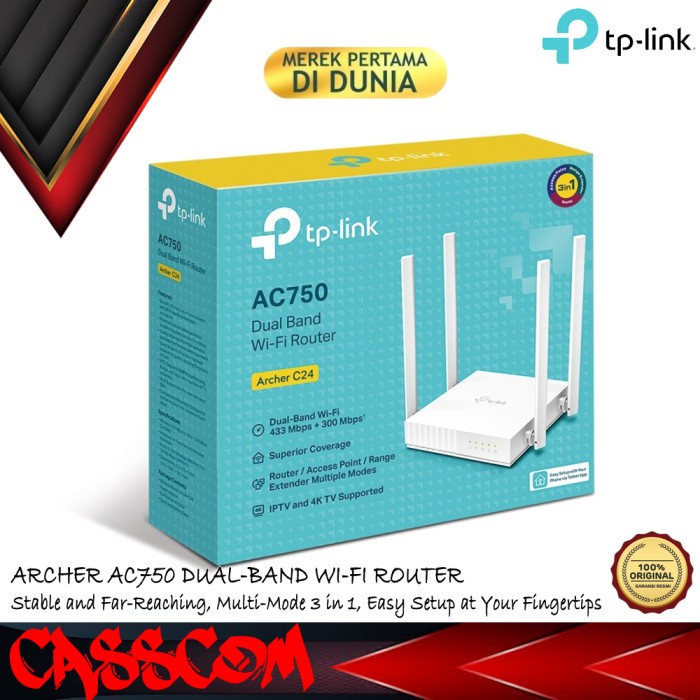 Jual Tp-link Archer C24 AC750 Dual-Band Wi-Fi Router High Speed Wi-Fi | Shopee Indonesia