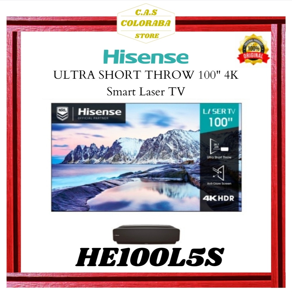 Jual HISENSE HE100L5S SMART LASER TV 100 INCH 4k Ultra Short 100 inch ...