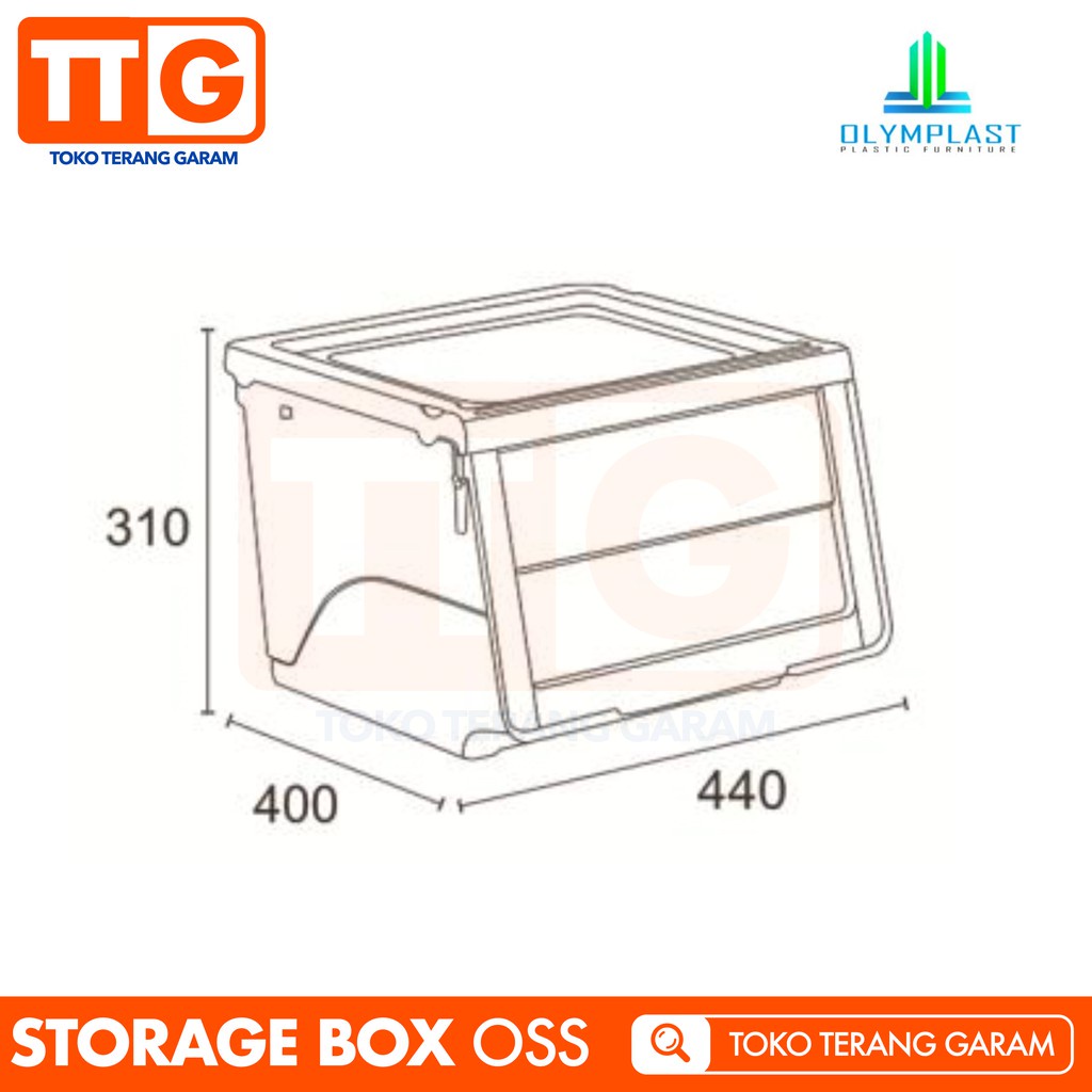 Jual Olymplast Storage Solution Oss Plastic Container Box Kotak Rak ...