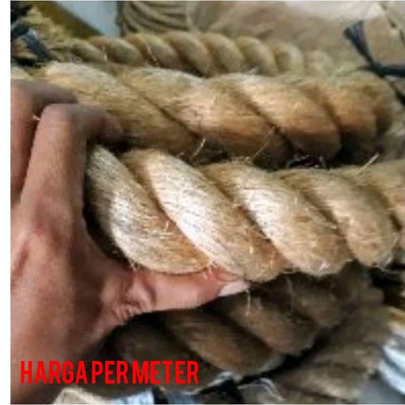 Jual 1 Meter Tali Tambang Ukuran 50mm Manila Dadung Goni Tampar Kapal ...