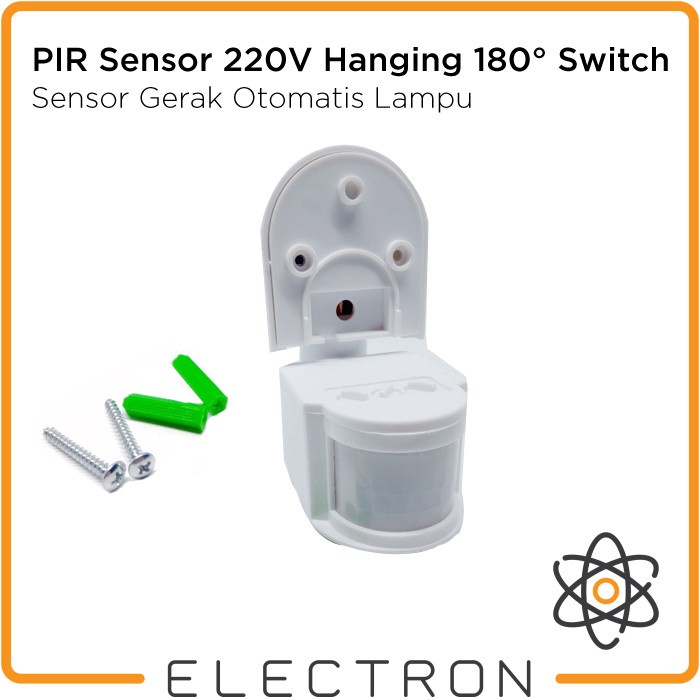 Jual PIR SENSOR 220V HANGING 180 SWITCH INFRARED MOTION OTOMATIS GERAK ...
