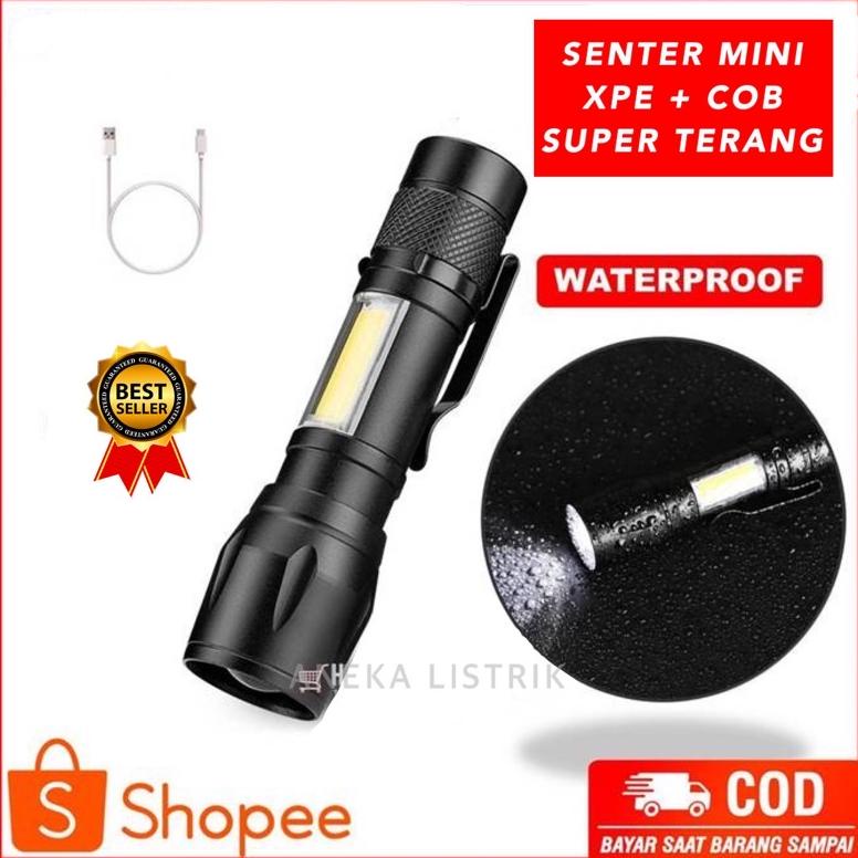 Jual LAMPU SENTER POLISI SWAT MINI LED COB 88000W SUPER TERANG ZOOM 511 | Shopee Indonesia