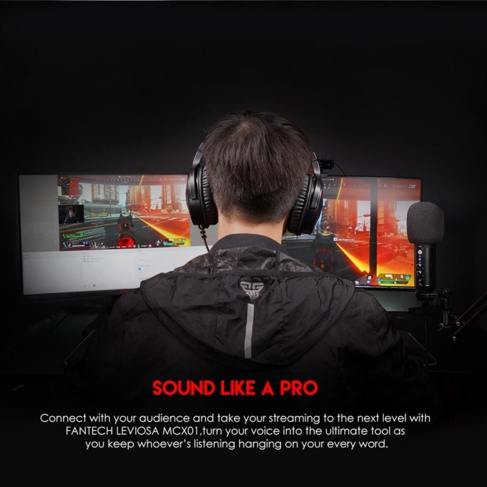 Jual NEW FANTECH MCX01 LEVIOSA RGB - MICROPHONE GAMING USB MIC FOR ...