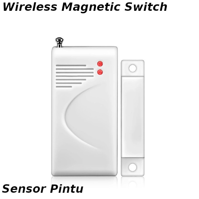 Jual HOME SECURITY ALARM VIA WIRELESS MAGNETIC SWITCH, SENSOR PINTU ...