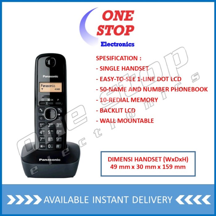 Jual Panasonic Kx-Tg1611 Dect Cordless Phone | Shopee Indonesia