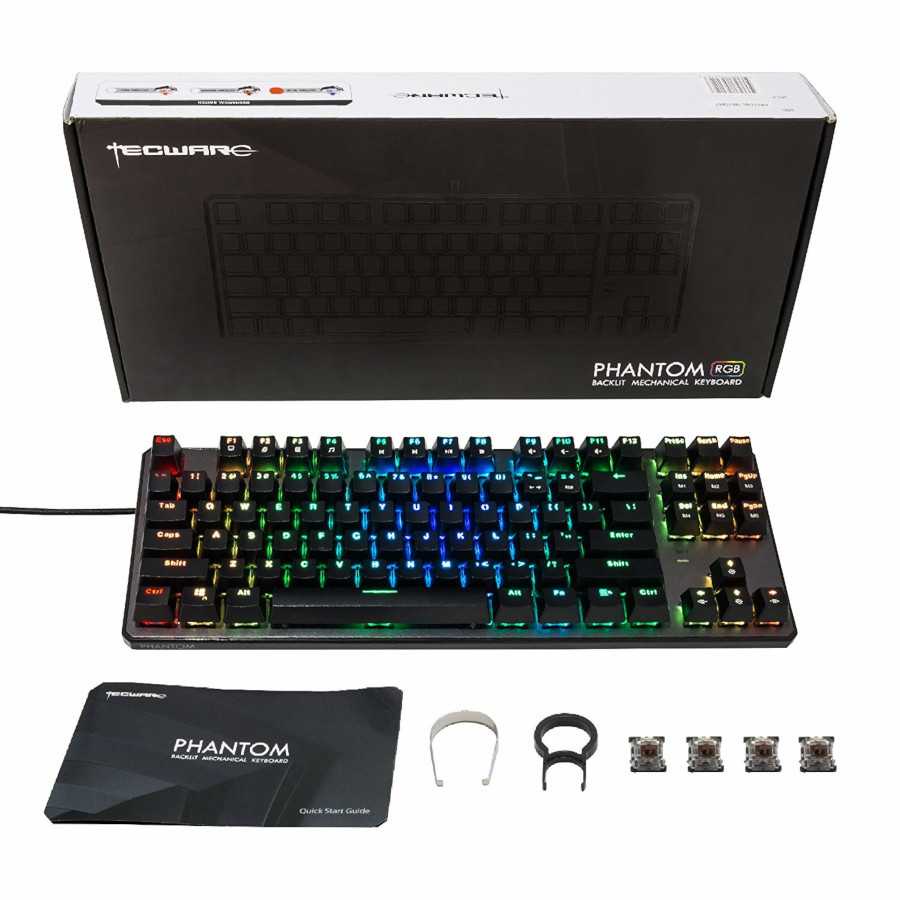 Jual Spesial Tecware Phantom 87 RGB TKL LED Red Switch Mechanical ...