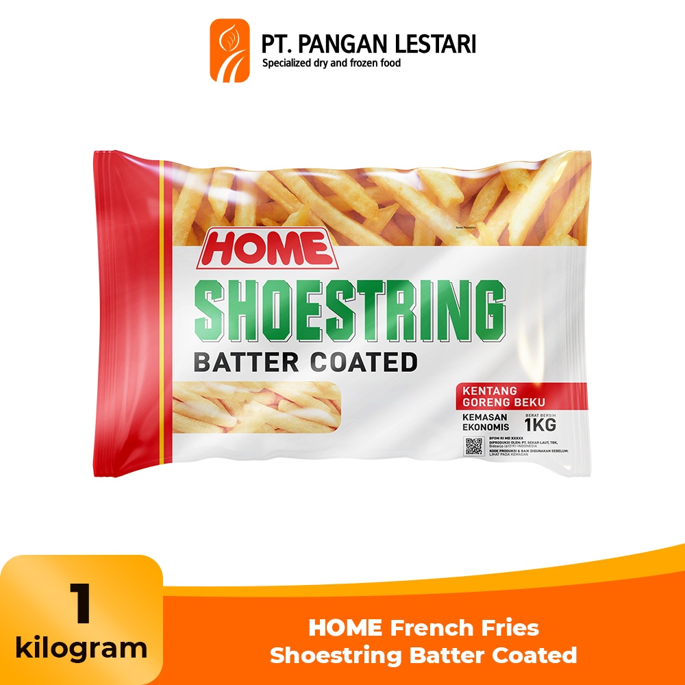 Jual HOME Kentang Goreng French Fries Batter Coated 1kg - Kentang ...
