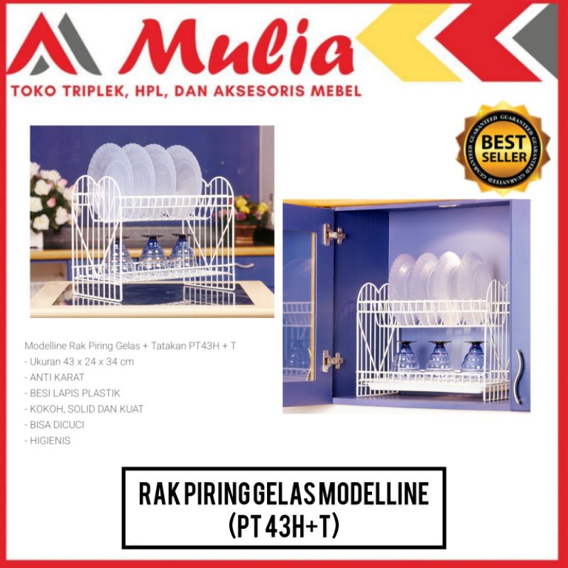 Jual Rak Piring & Gelas Susun 2 Modelline PT 43H+ T | Shopee Indonesia