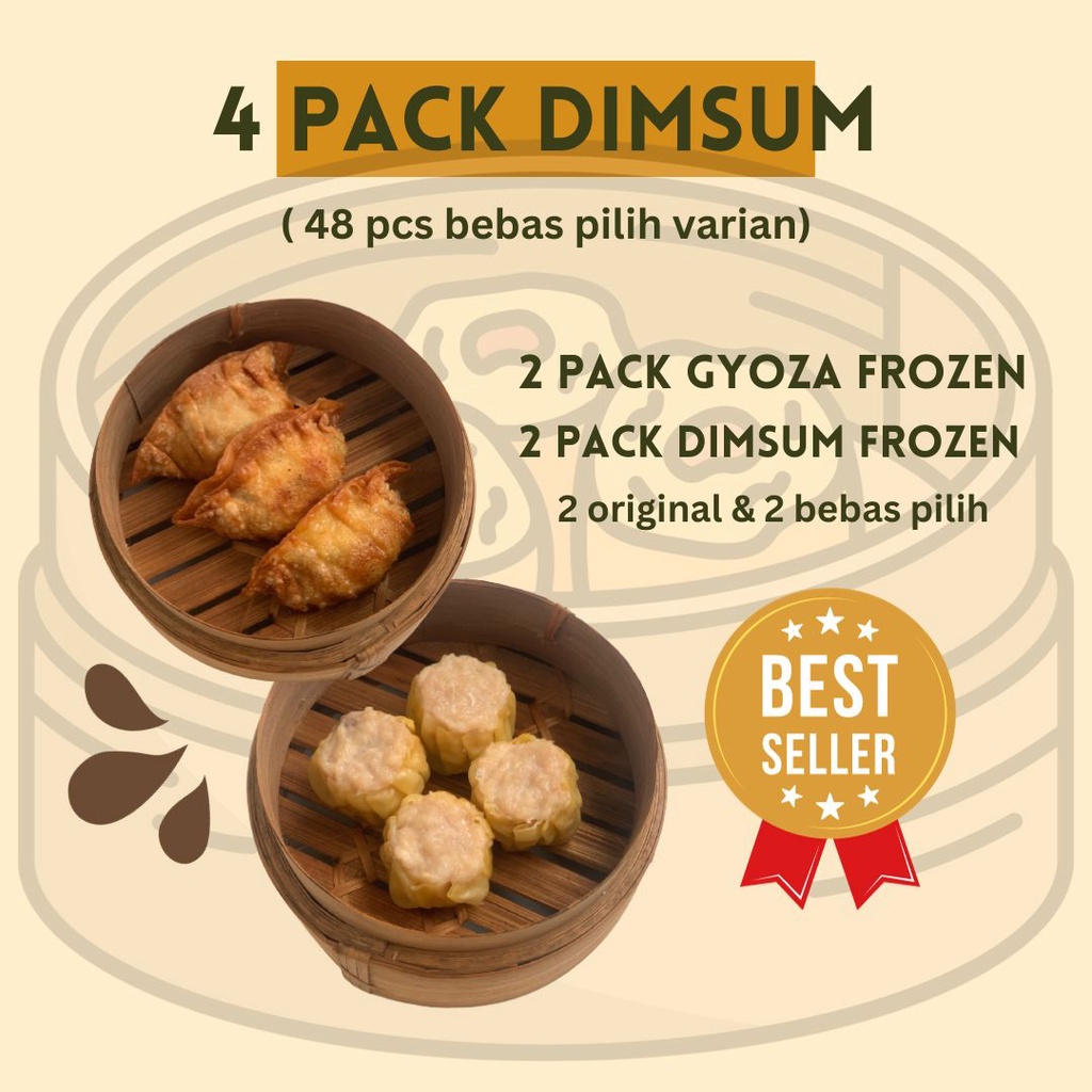 Jual DIMSUM - PAKET HEMAT 4 PACK DIMSUM & GYOZA FREE CHILI OIL (KHUSUS ...