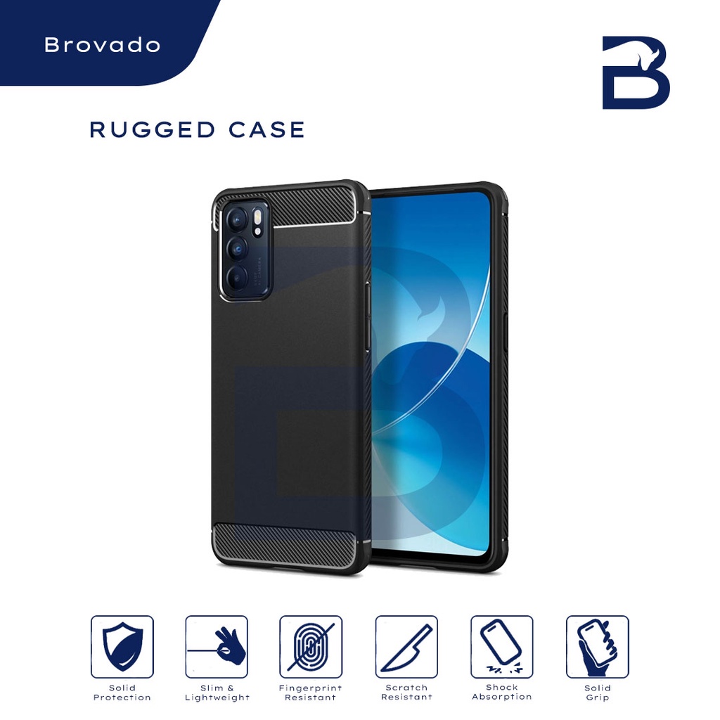 Jual Casing Oppo A52 / A54 / A92 Rugged Case Armor Carbon Motif Hitam ...