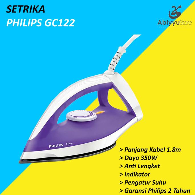 Jual Setrika Listrik Gosokan Pakaian Philips GC122 Dry Iron Diva - Ungu | Shopee Indonesia