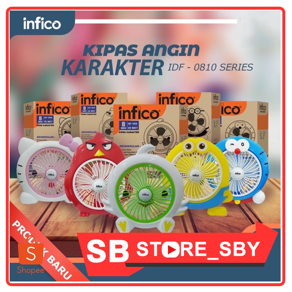 Jual INFICO Kipas Angin Karakter 8 Inch IDF-0810 | Shopee Indonesia