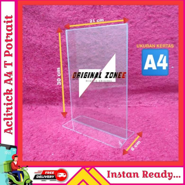 Jual Promo Acrylic Brosur Meja / Aklirik Papan Nama Brosur Ukuran ...