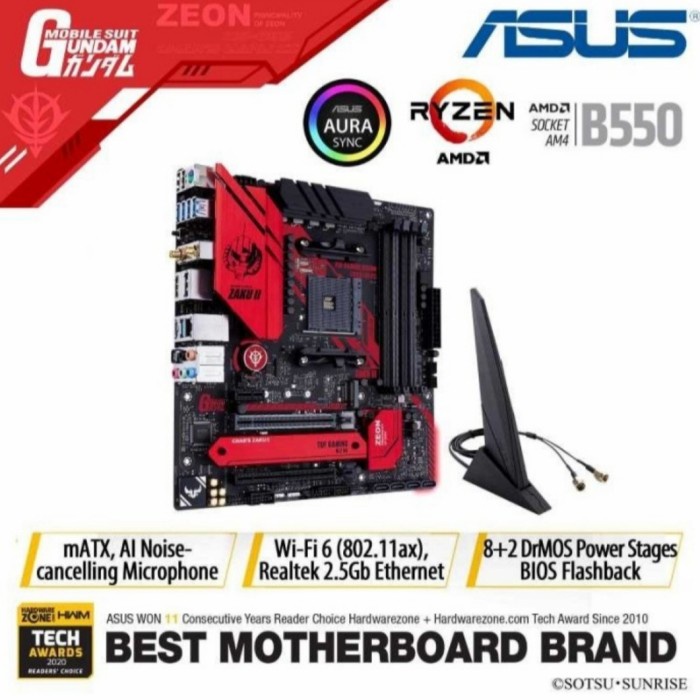 Jual ASUS TUF GAMING B550M WIFI ZAKU II EDITION MICRO ATX MOTHERBOARD ...
