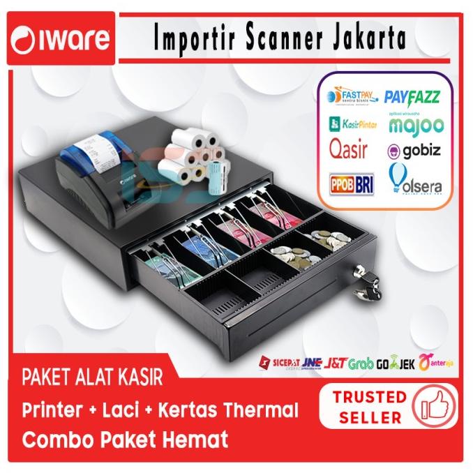 Jual [ Termasuk Ppn ] Paket Alat Kasir Android Bluetooth (Cash Drawer ...