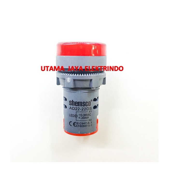 Jual Pilot Lamp LED 22mm AD22 Abu-Abu 22DS 220V AC SHEMSCO | Shopee ...