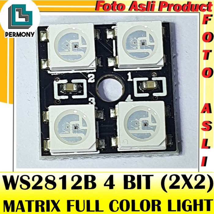 Jual WS2812B Matrix 4bit RGB LED 4 bit 2x2 WS2812 | Shopee Indonesia