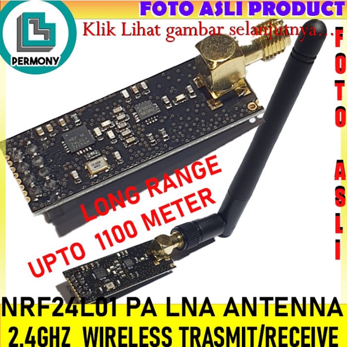 Jual nrf24l01 pa lna antenna 2.4ghz wireless module long range 1100 ...