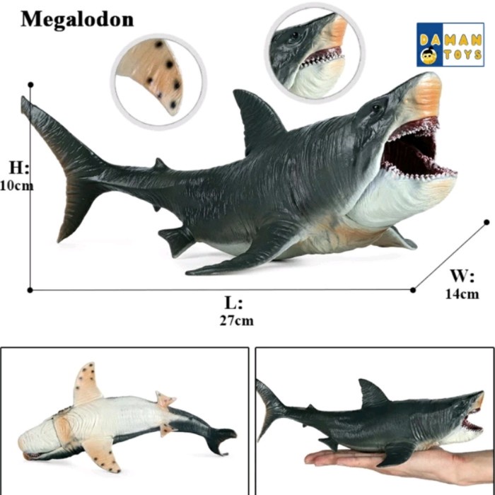 Jual Hiu Megalodon Shark Mainan Simulasi Hewan Laut Action Figures ...