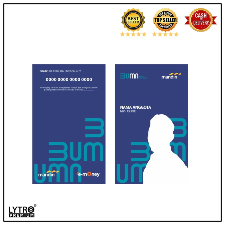 Jual Nametag Id Card Bumn Brizzi Flash Emoney / Nametag Bri / Nametag ...