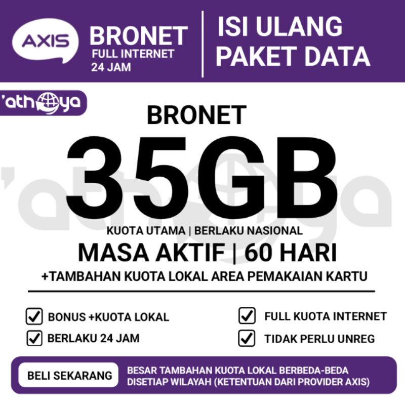 Jual kuota axis voucher aigo paket data axis Bronet | Shopee Indonesia