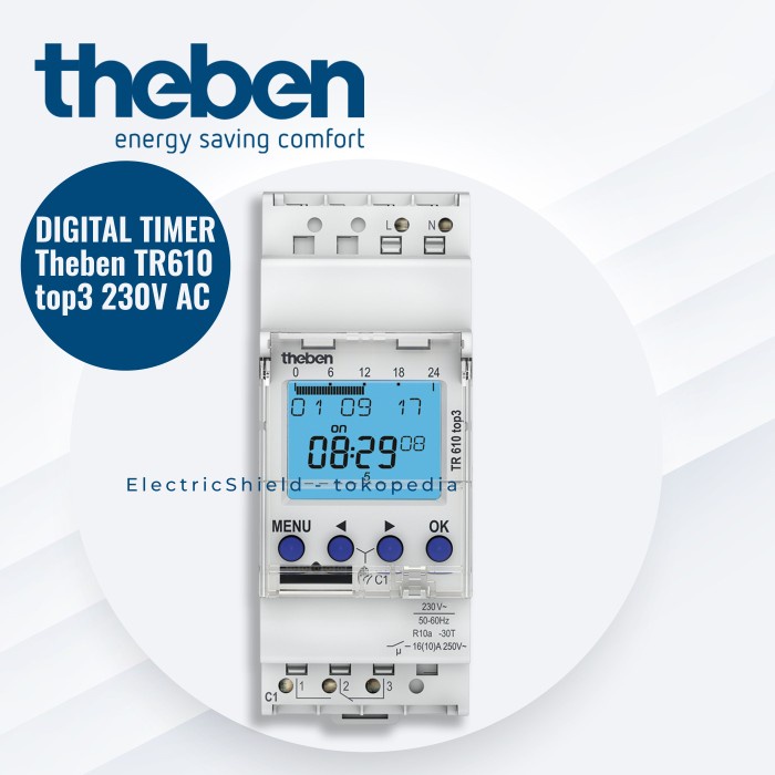 Jual Digital Timer Theben Tr 610 Top3 230 V Ac | Shopee Indonesia