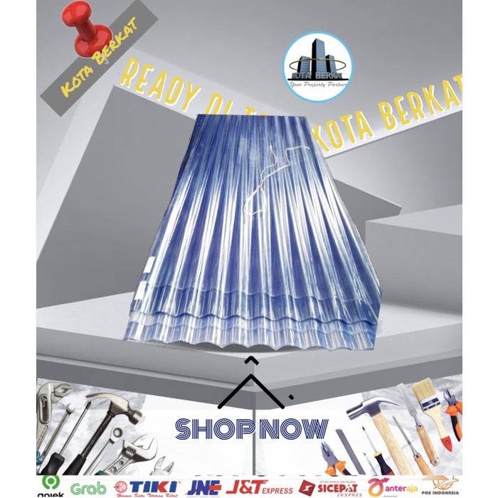 Jual $+$+$+$+] ATAP FIBER BENING/ ATAP GELOMBANG TRANSPARAN | Shopee ...