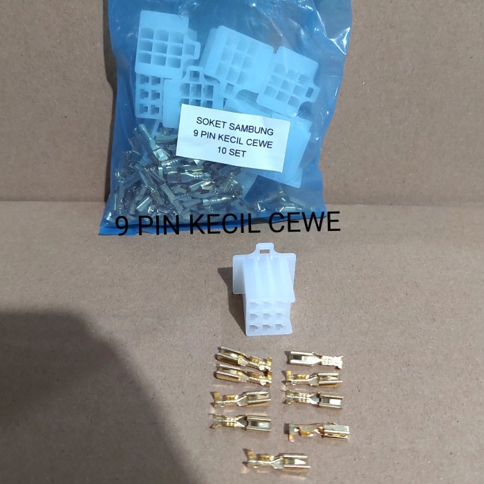 Jual Soket Socket Skun Set Sambungan 9 Pin Kecil Cewe Female Isi 10 Set ...