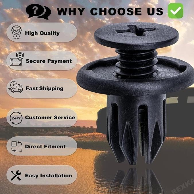 Jual Diskon (10 pcs) Kancing Klip Baut 8 10 mm Push Clip Wuling Confero ...